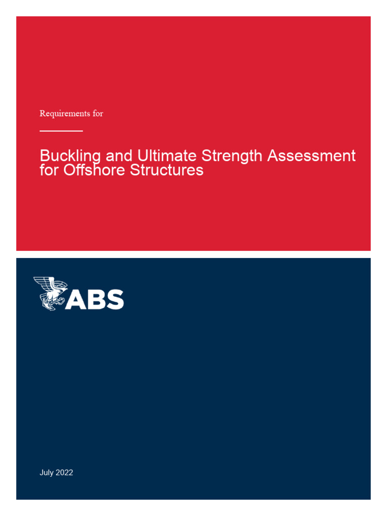 ABS - Buckling and Ultimate Strength Assessment For Offshore Structures ...