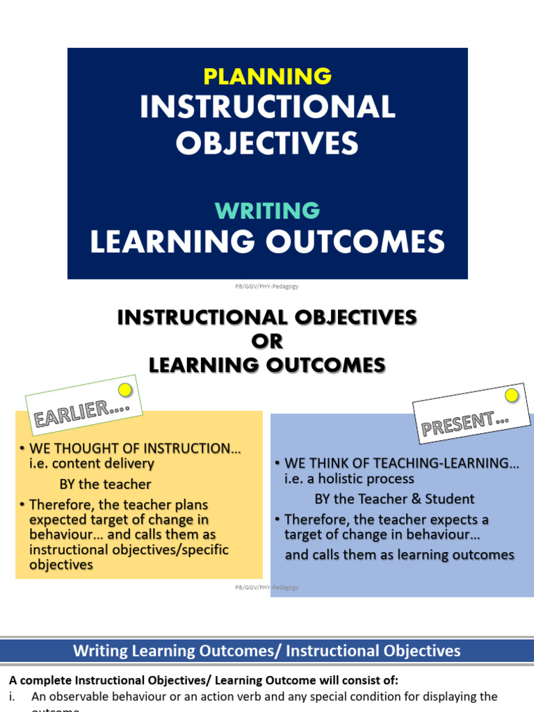 OBJECTIVES | PDF | Learning | Force