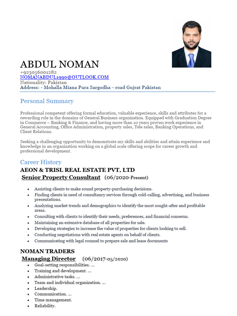 Resume Abdul No Man | PDF | Banks | Cash