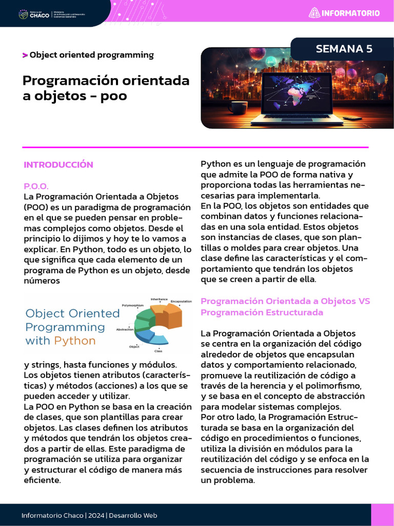 Introducción a POO en Python | PDF | Objeto (informática) | Programación orientada a objetos