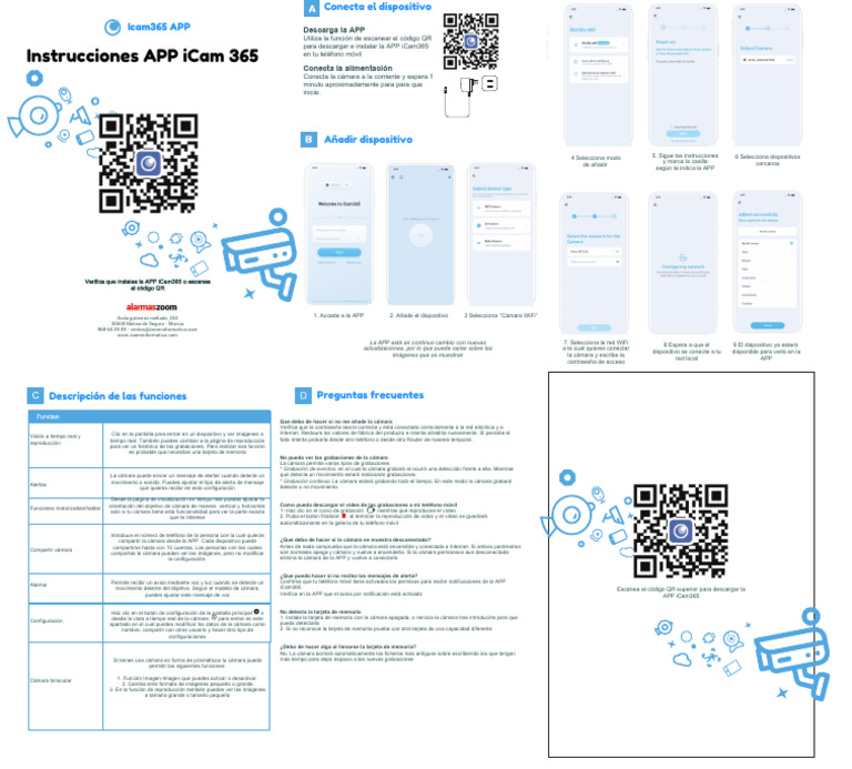 Guía de Uso de la APP iCam365 | PDF | Aplicación movil | Contraseña