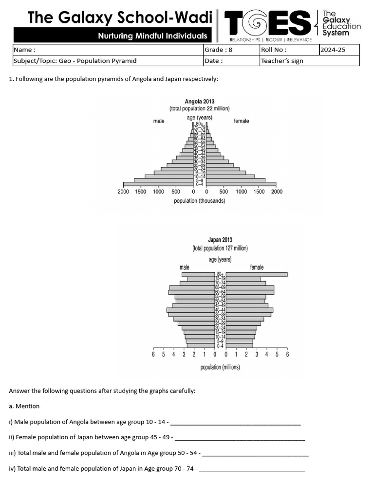 Grade 8: Population Pyramid Study | PDF | Travel | Science & Mathematics
