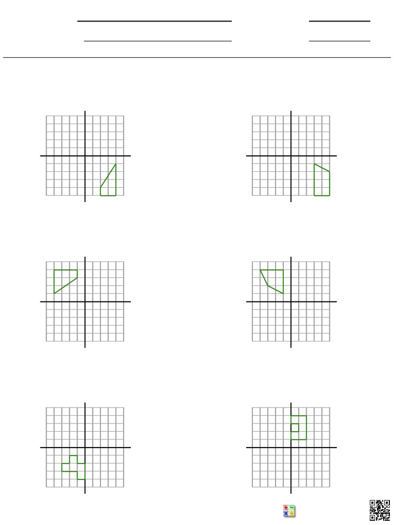 Math Translations Practice Worksheet | PDF