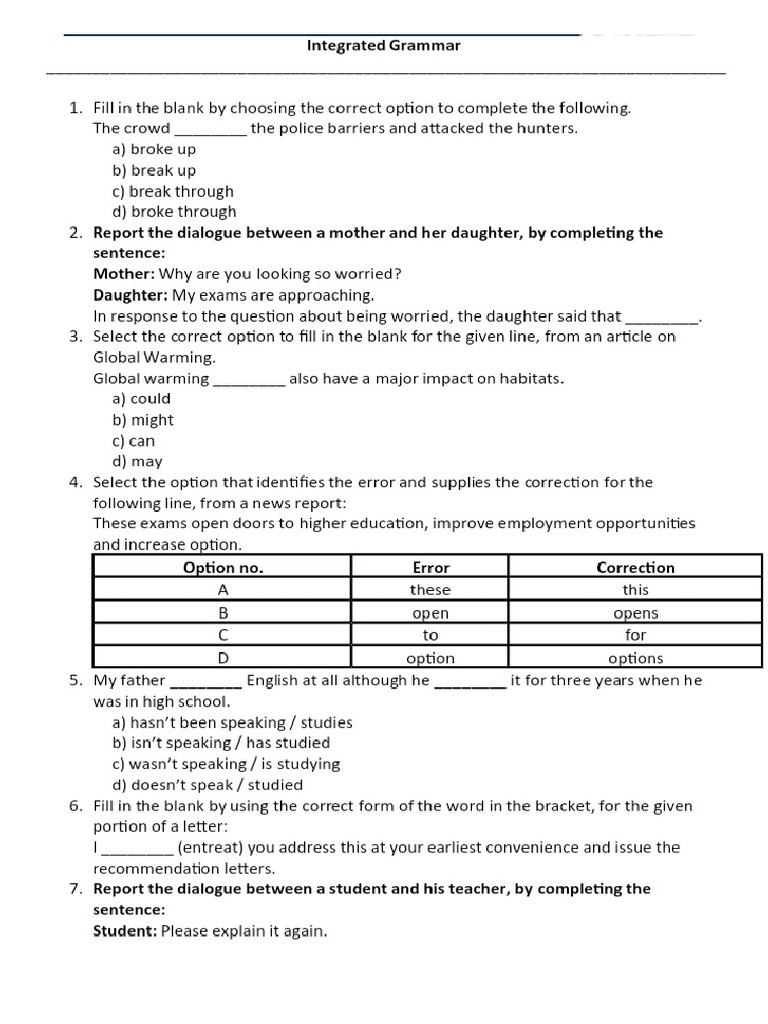 Integrated Grammar Ix and X | PDF