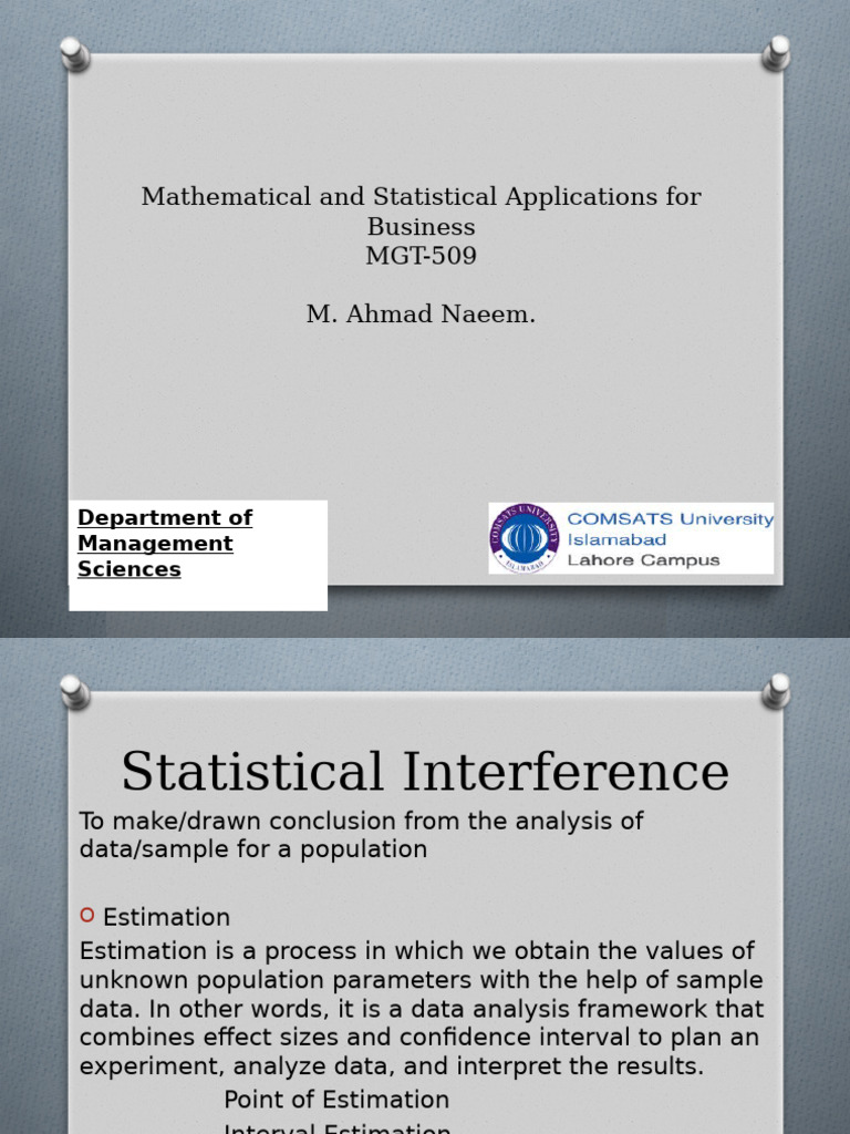 Mba 2 | PDF | Statistics | Estimation Theory