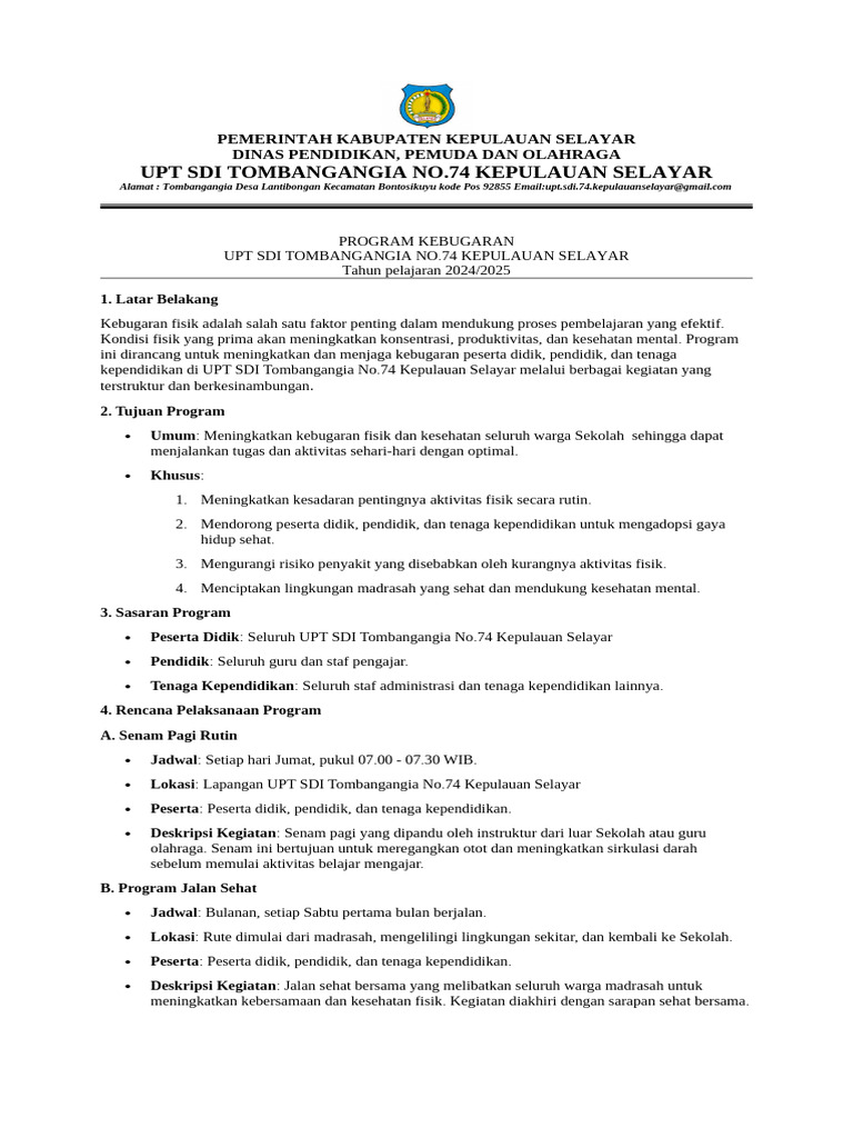 14.1. Program Kebugaran | PDF | Karier & Perkembangan | Pengembangan Diri