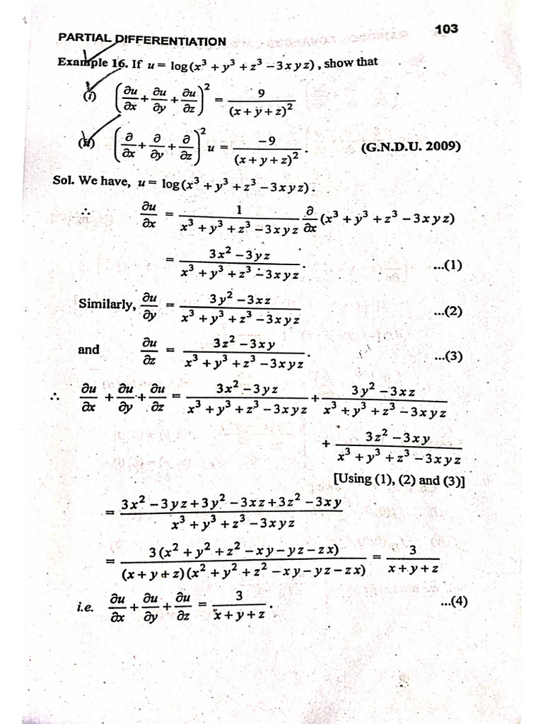 Partial Differentiation | PDF