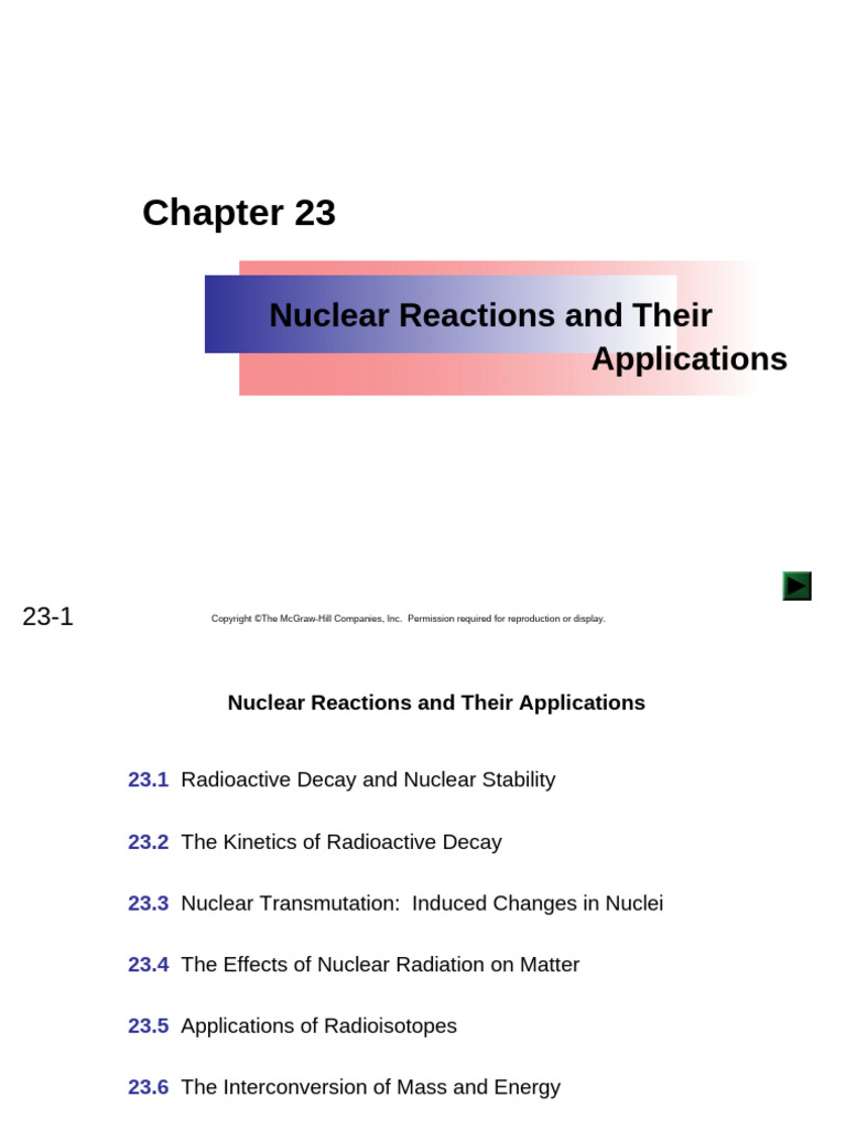 23 Lecture Ppt | PDF | Nuclear Physics | Radioactive Decay