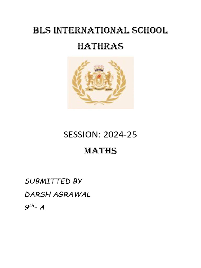 BLS International School Darsh 02 | PDF