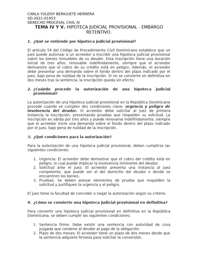 Tema Iv y V.DPC - Iv | PDF | Sentencia (ley) | Pagos