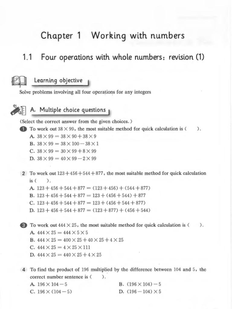 Chapter 1 - Working With Numbers | PDF | Prime Number | Multiplication