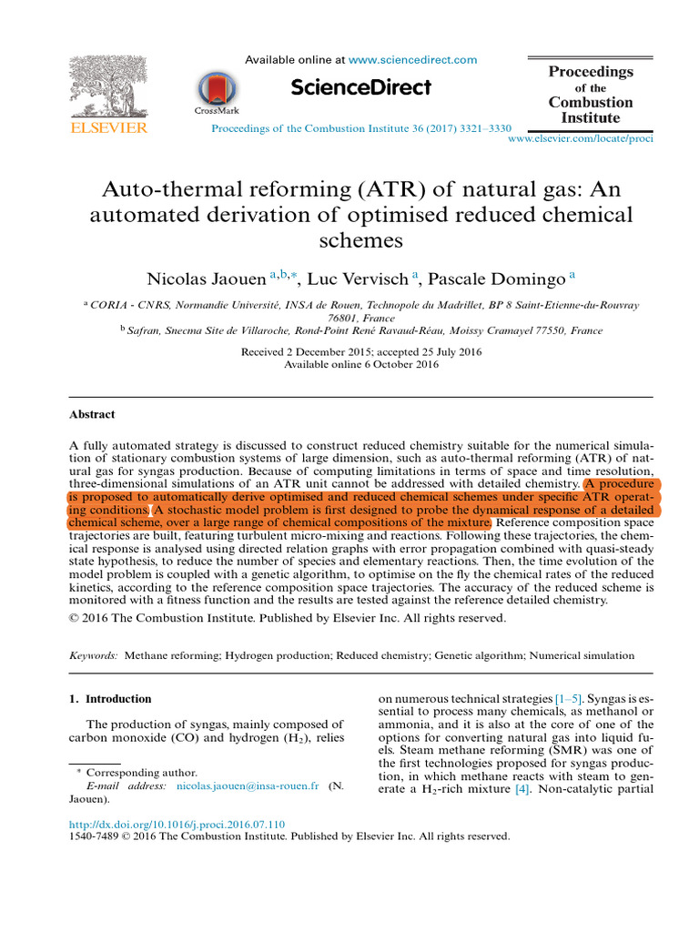Jaouen - Auto Thermal Refomring of Natural Gas An Automated Derivation of Sptimised Reduced ...