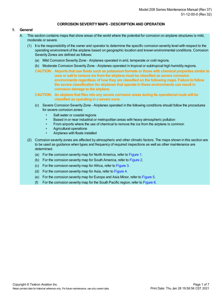 51-12-00-0 - Corrosion Severity Maps - Description and Operation | PDF | Temperate Climate ...