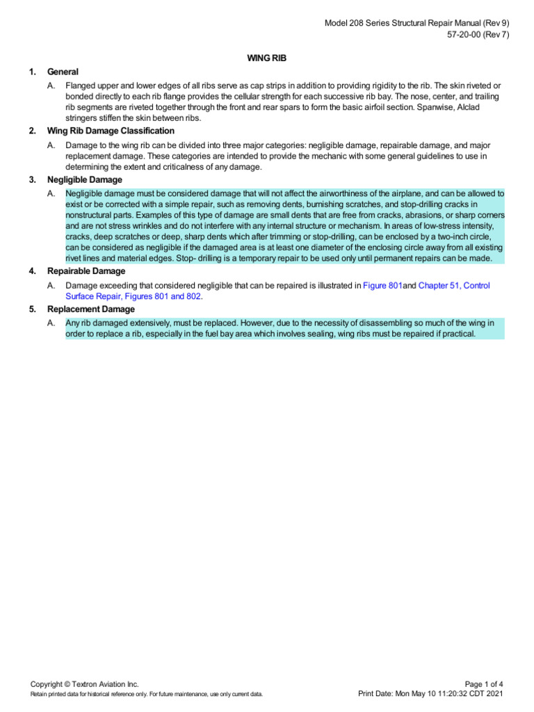 SRM 57-20-00 - Wing Rib | PDF