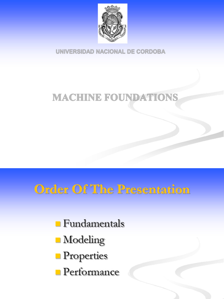 Machine Foundations: Design and Analysis | PDF | Resonance | Motion ...