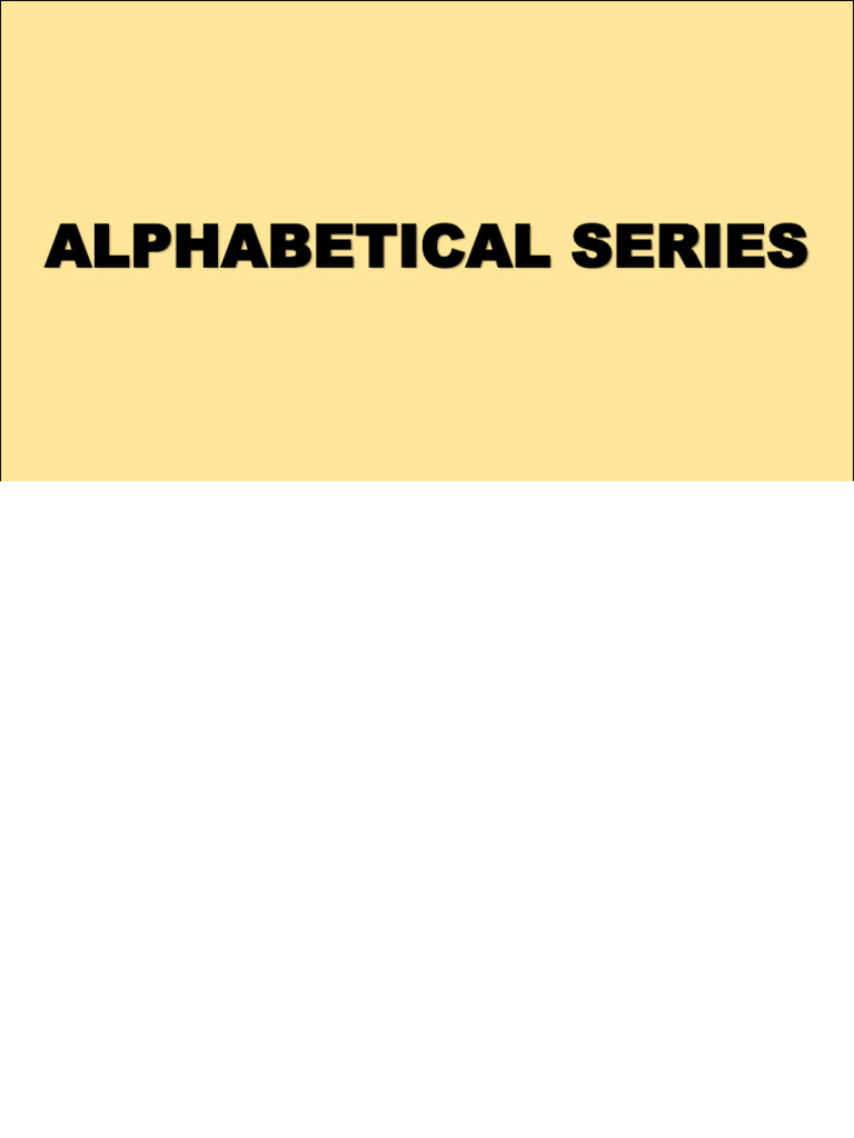 Alphabetical Series | PDF | Phonetics | Graphemes