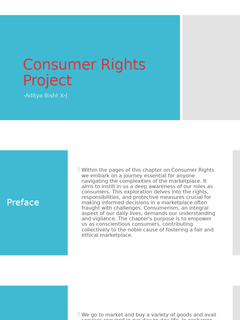 Consumer Rights Project | PDF | Consumer Protection | Consumerism