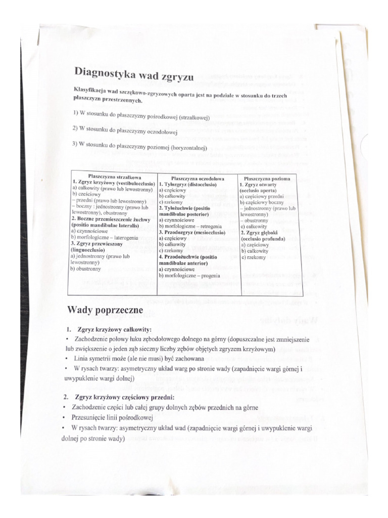 Diagnostyka Wad Zgryzu1 | PDF