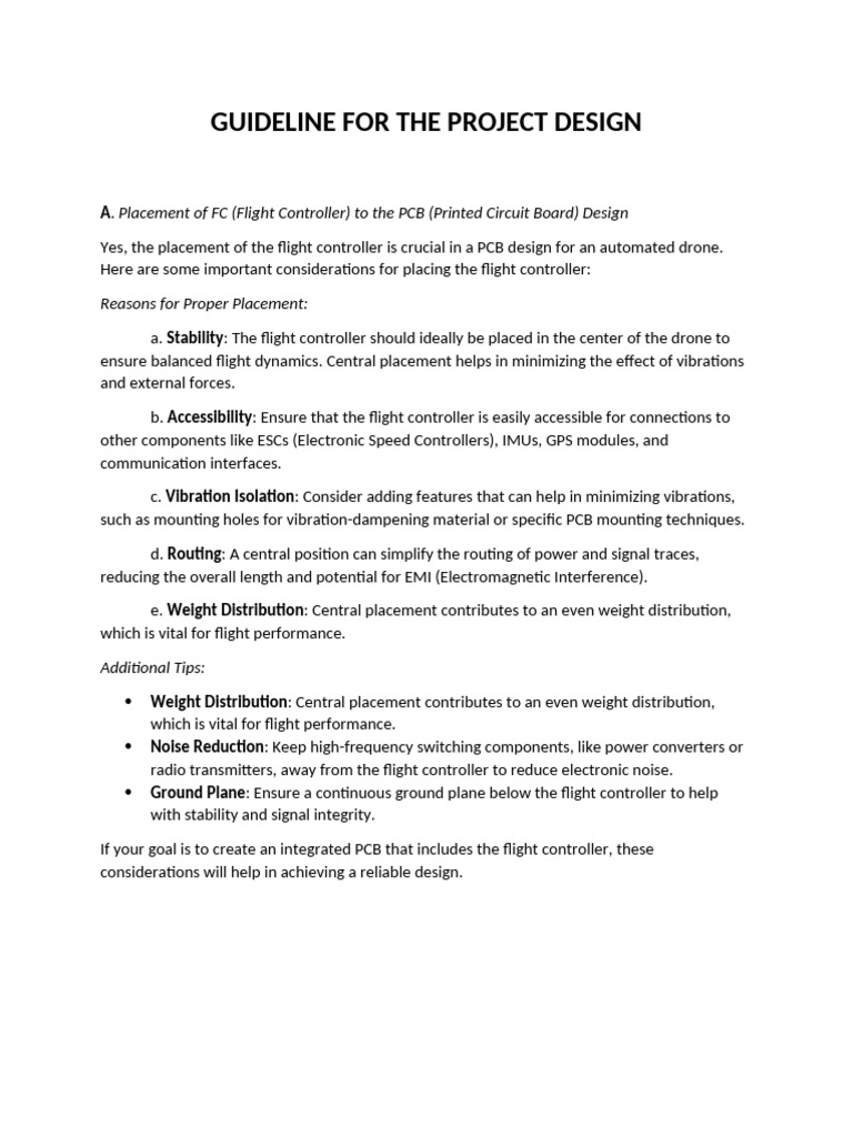 GUIDELINE FOR THE PROJECT DESIGN - ECE (Nyrl) | PDF | Unmanned Aerial Vehicle | Raspberry Pi