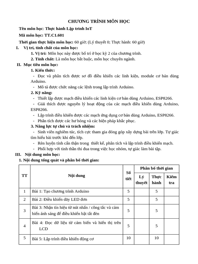 26.23C1-LTM-CTCT-TH-LTM-Lap Trinh IoT-60t | PDF
