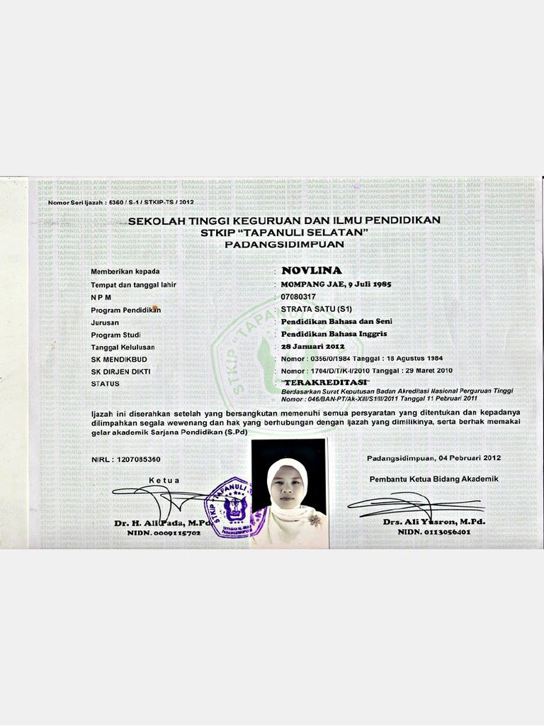 IJAZAH S1 | PDF