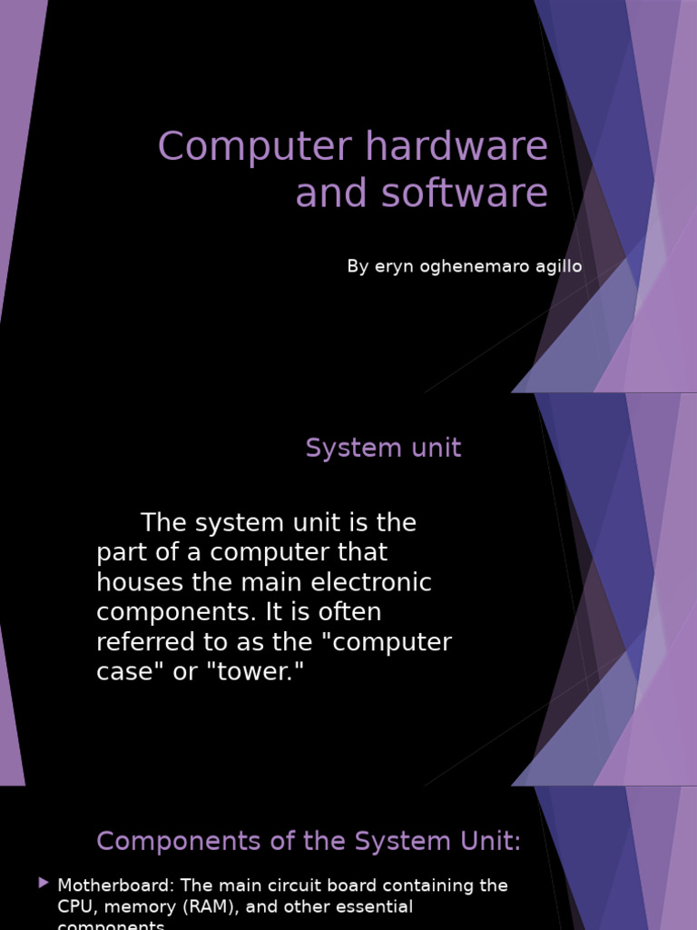 Computer Hardware Presentation | PDF | Computer Hardware | Computer ...