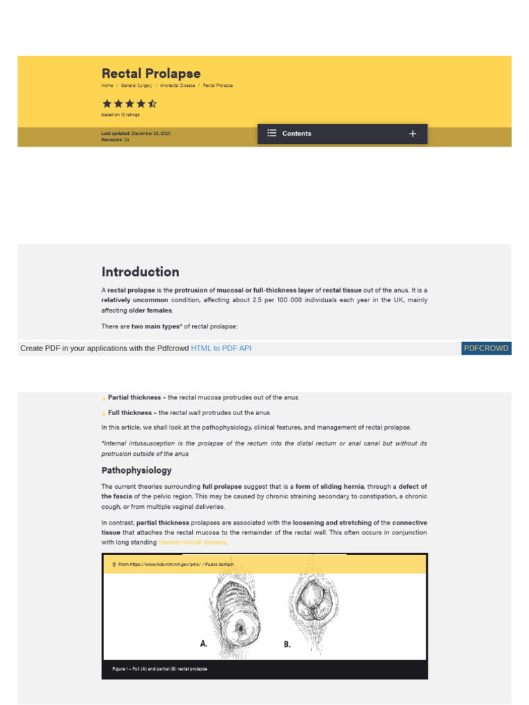 Anorectal Rectal Prolapse | PDF | Rectum | Gastroenterology