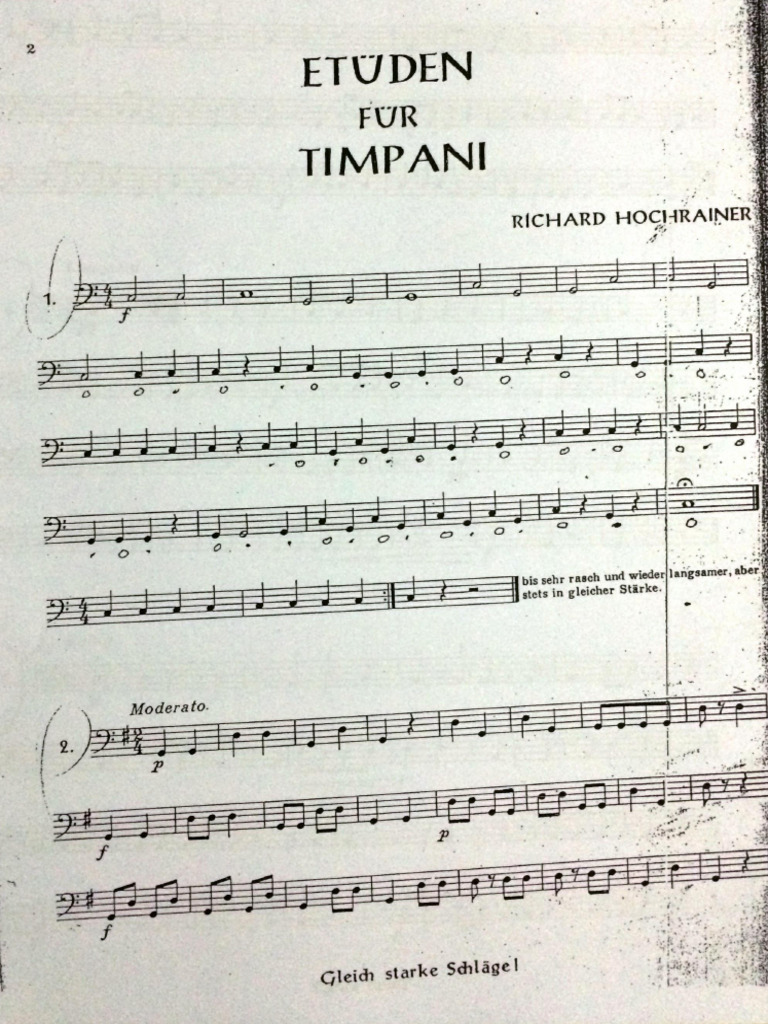 PDF Timpani Etudes Richard Hochrainer DL - 3 | PDF