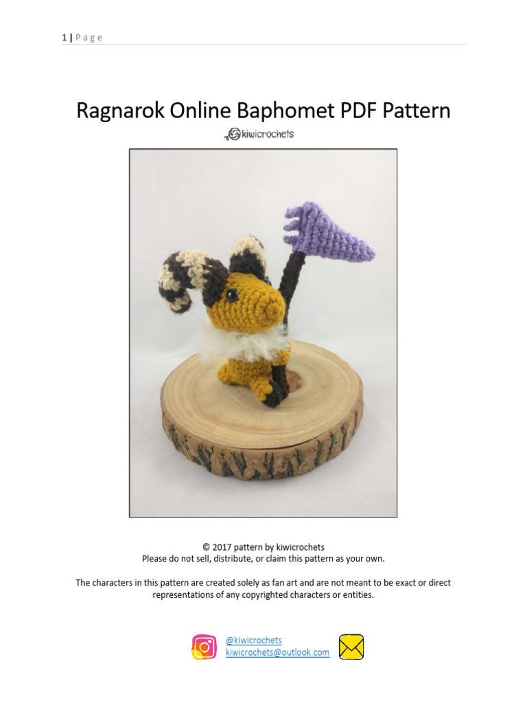 Ragnarok Online Baphomet PDF Pattern: @kiwicrochets | PDF | Crochet ...