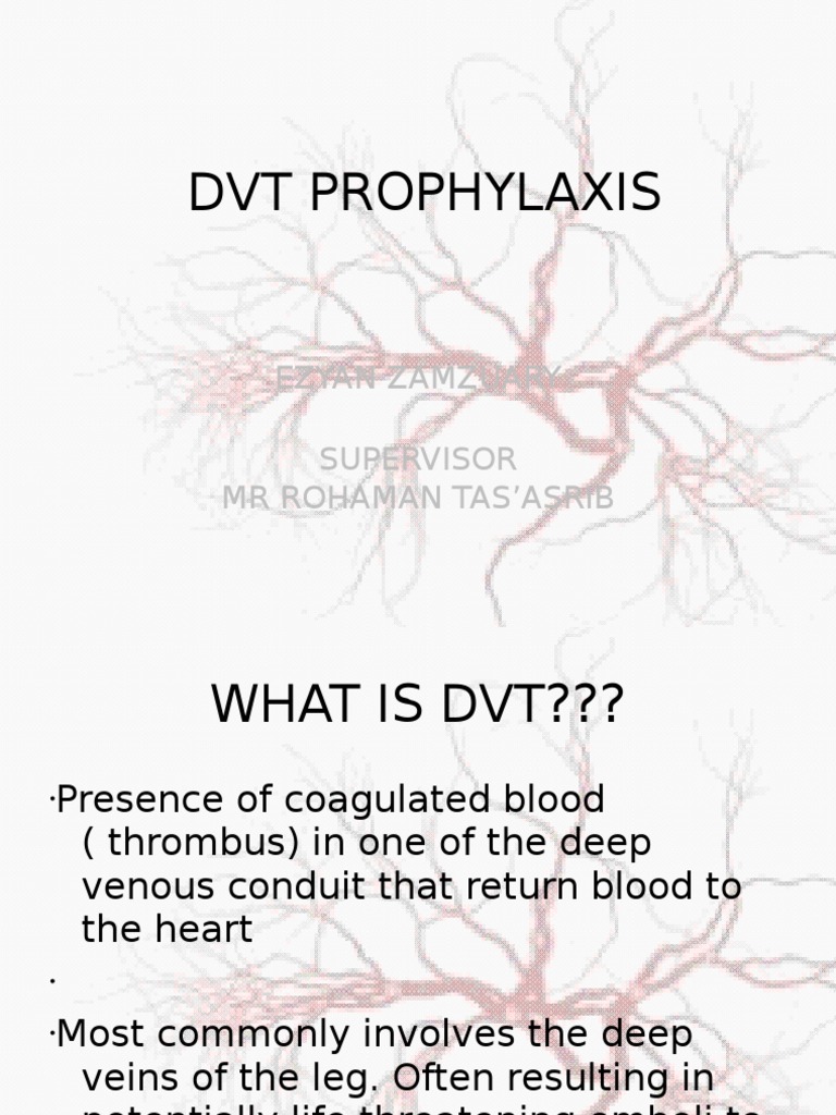 DVT Prophylaxis | PDF | Thrombosis | Vein