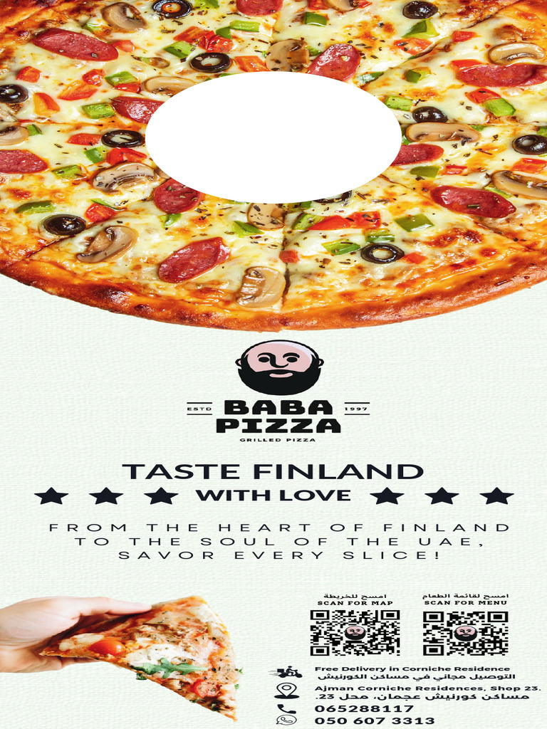 Baba Pizza Door Hanger | PDF