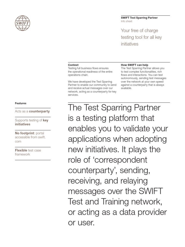swift_test_sparring_partner_info_sheet | PDF | Information Technology ...