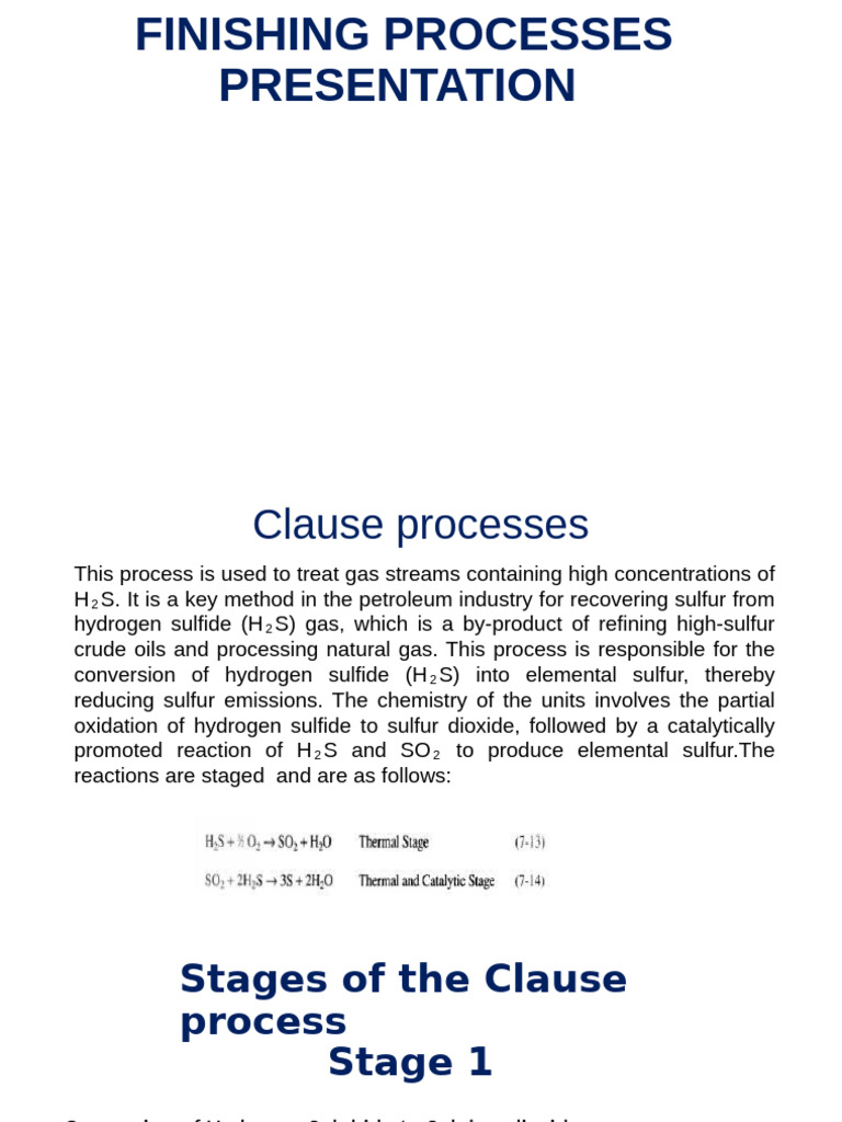 Group 4_Finishing Processes | PDF | Sulfur | Sulfur Dioxide