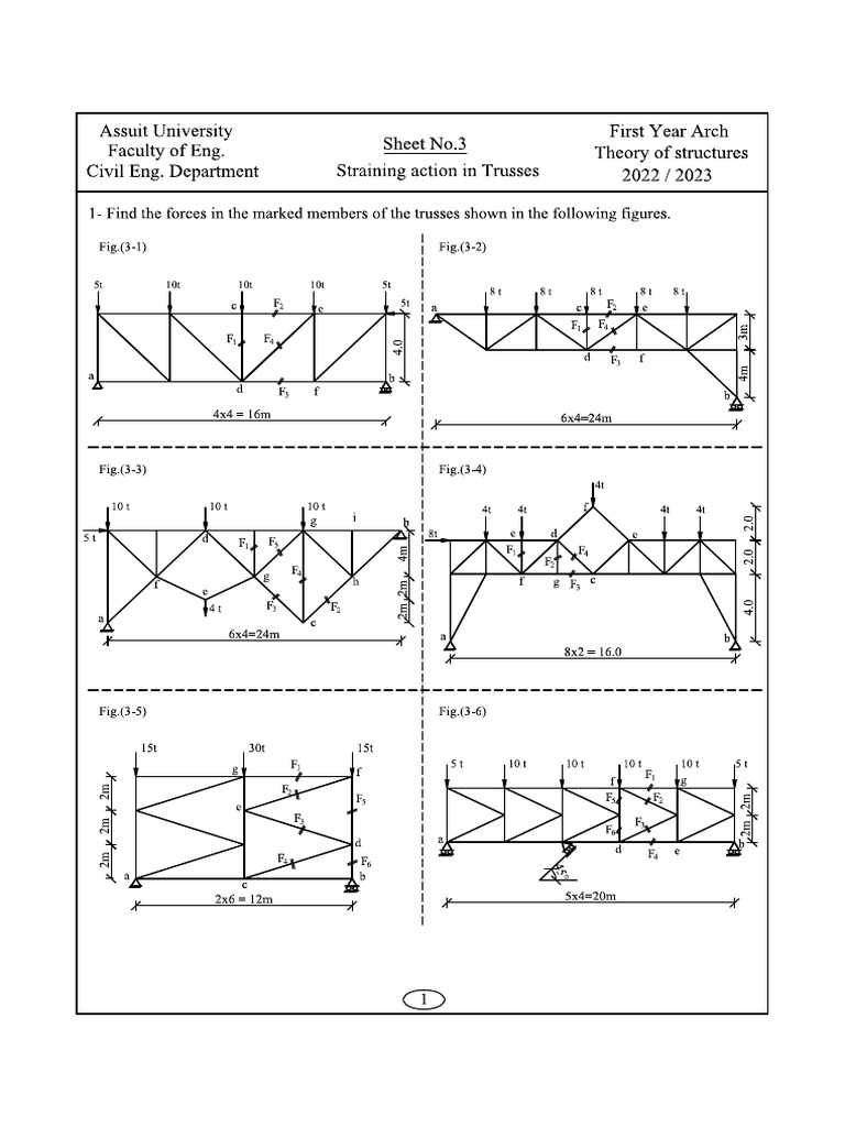 Sheet 3 Trusses | PDF