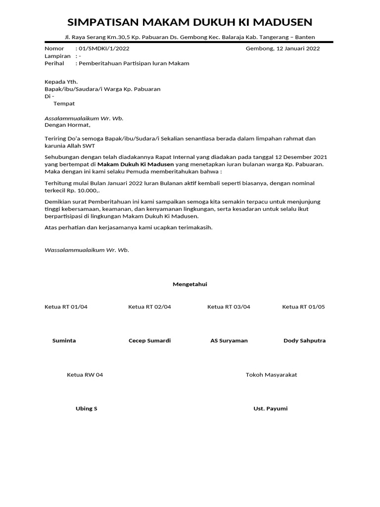 Surat Makam | PDF