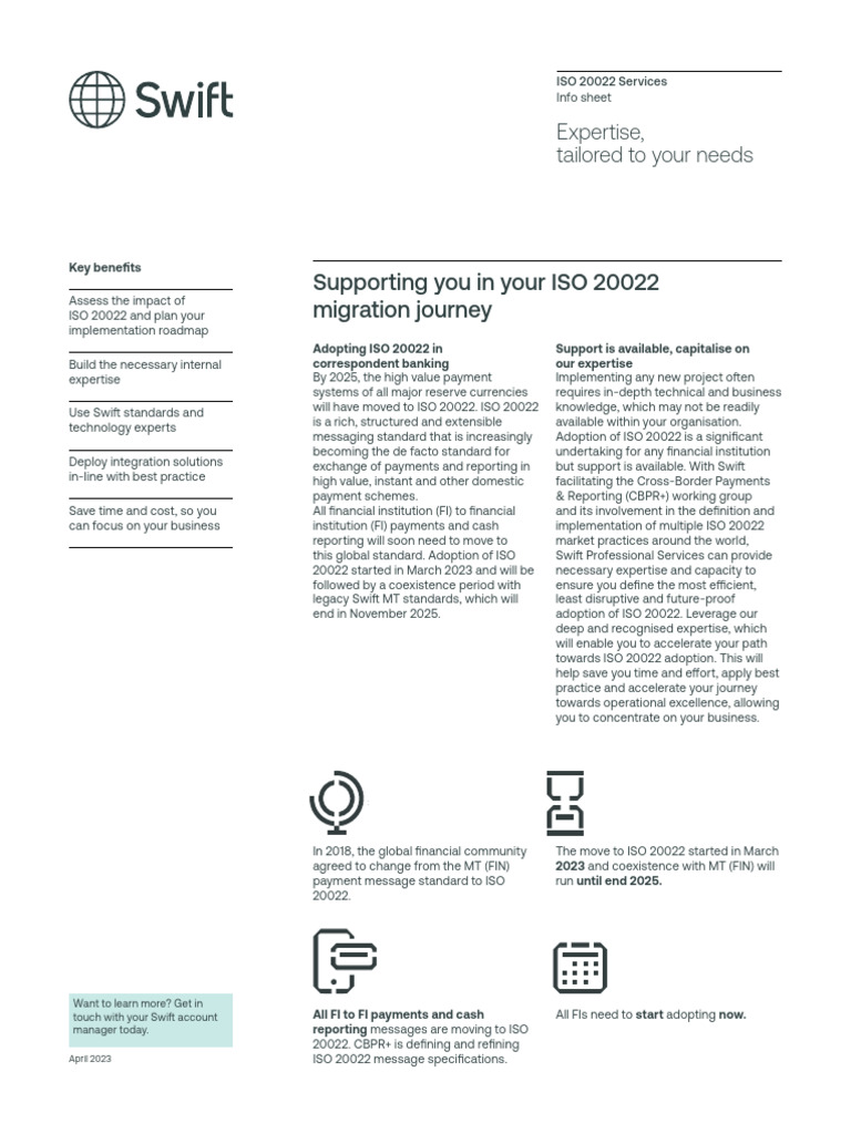 Swift Iso Info Sheet v2 | PDF | Computing | Information Technology