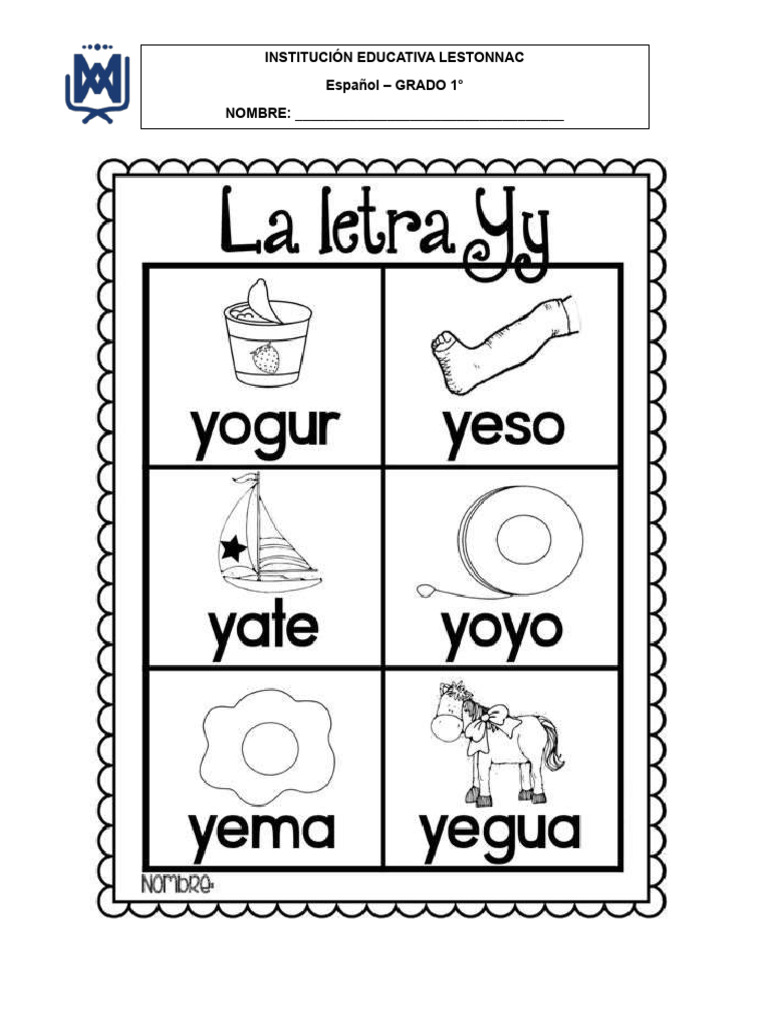Español - Consonante Y - JM 16 oct | PDF