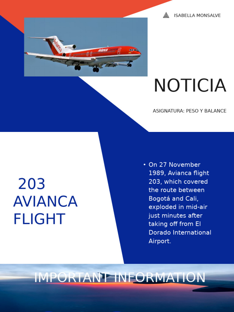 New Avianca Flight 203 | PDF