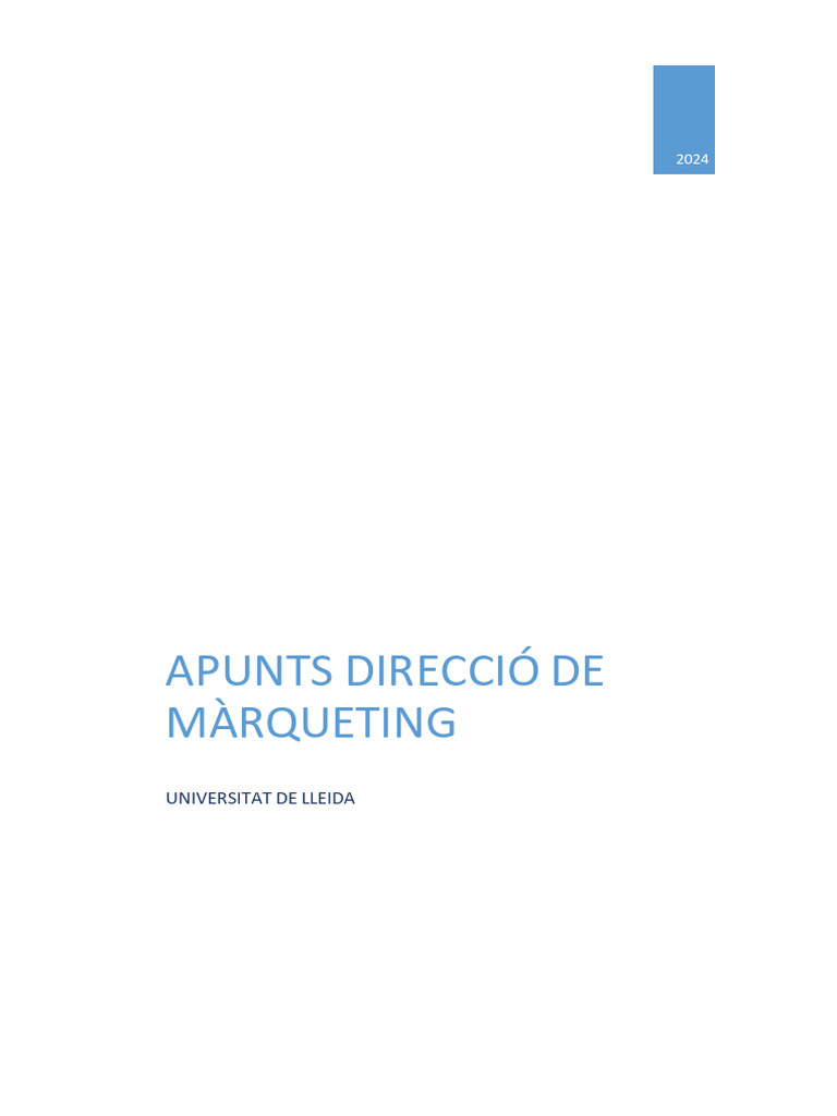 Apunts Marketing Per Imprimir Ya | PDF