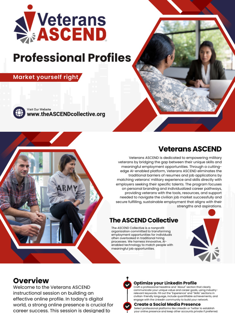 Veterans ASCEND Module 4 - Professional Profiles | PDF | Social Media | Popular Culture & Media ...