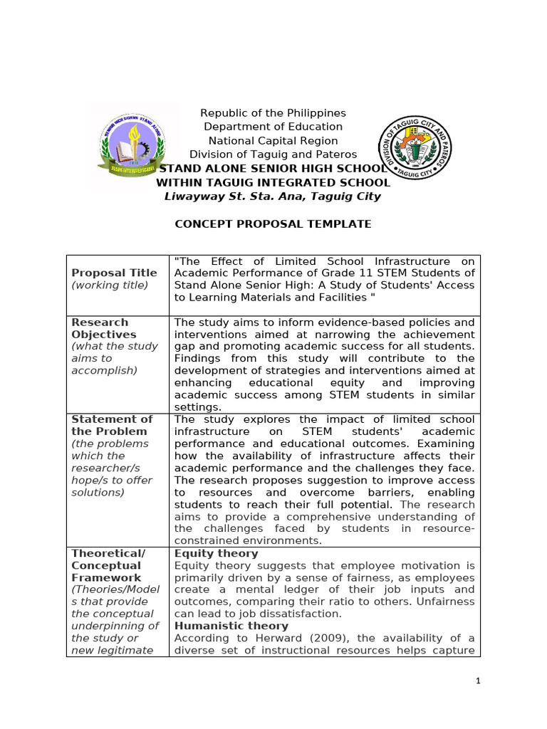 Capsule Research Proposal Template 1 | PDF | Equal Opportunity ...