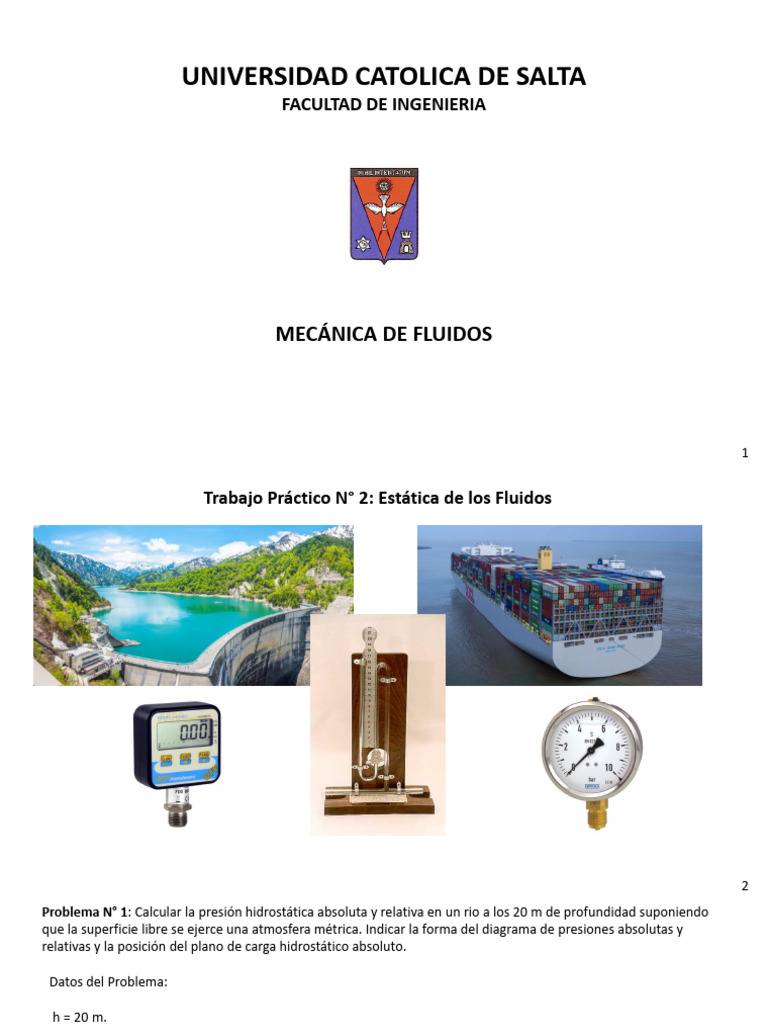 2-TP N 2 - Estatica de Los Fluidos | PDF | Presión | Materia suave