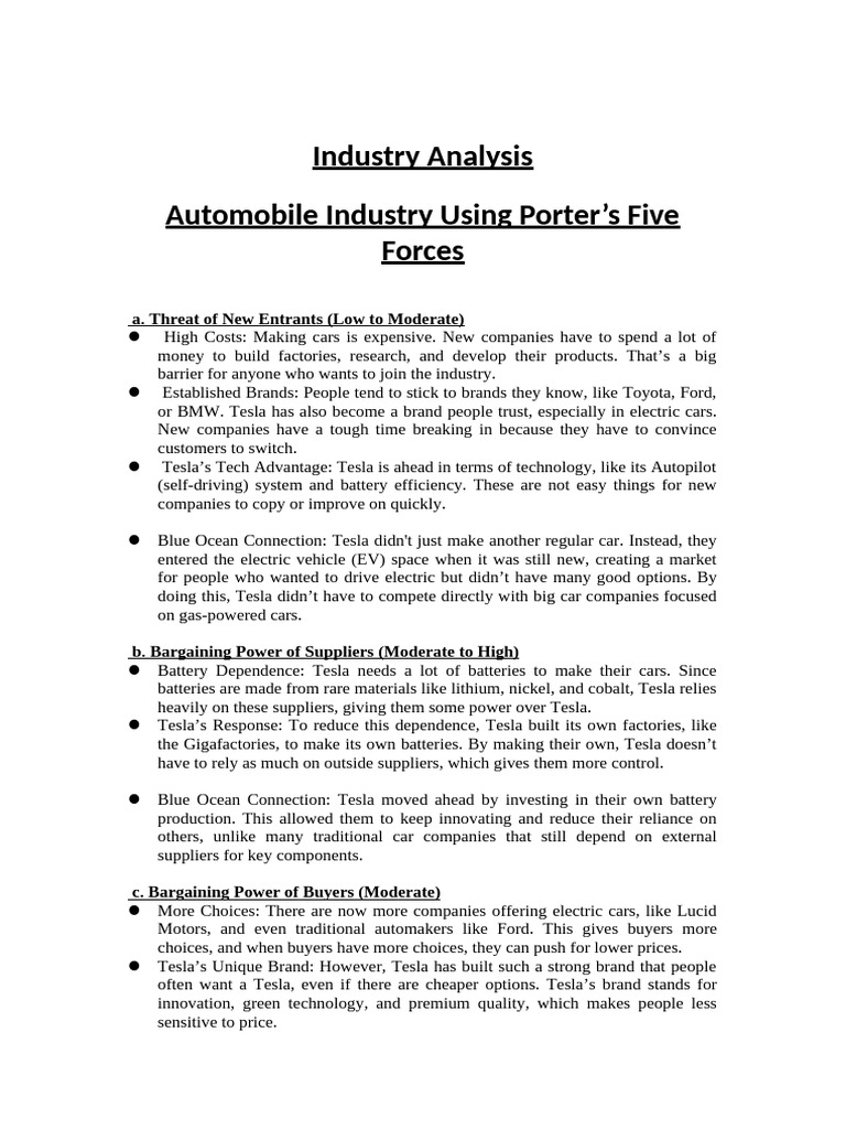 Industry Analysis | PDF | Electric Car | Electric Vehicle