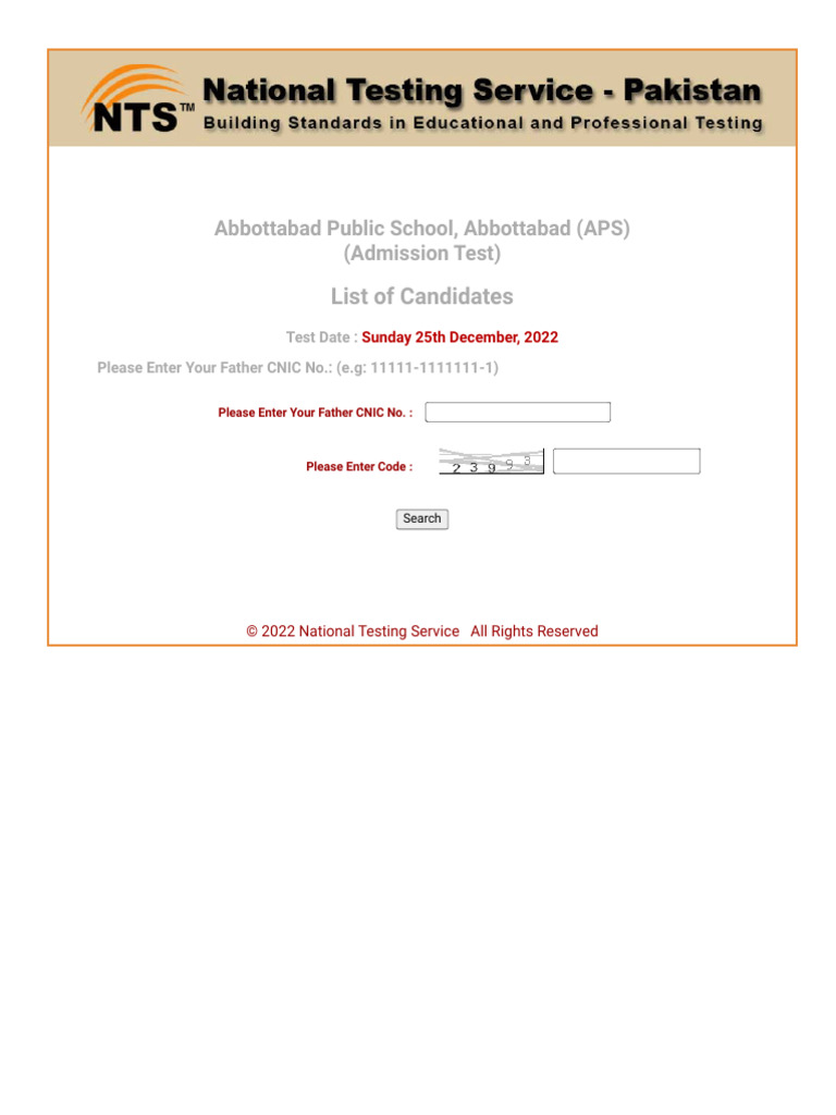 National Testing Service | PDF
