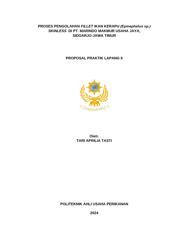 Proposal PL II Tari Aprilia Acc Pak Bagus | PDF | Bisnis