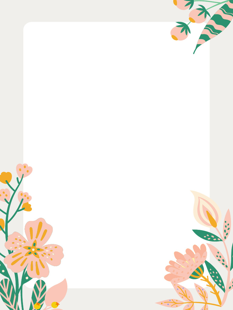 Abstract Foliage A4 Stationary Paper Border | PDF