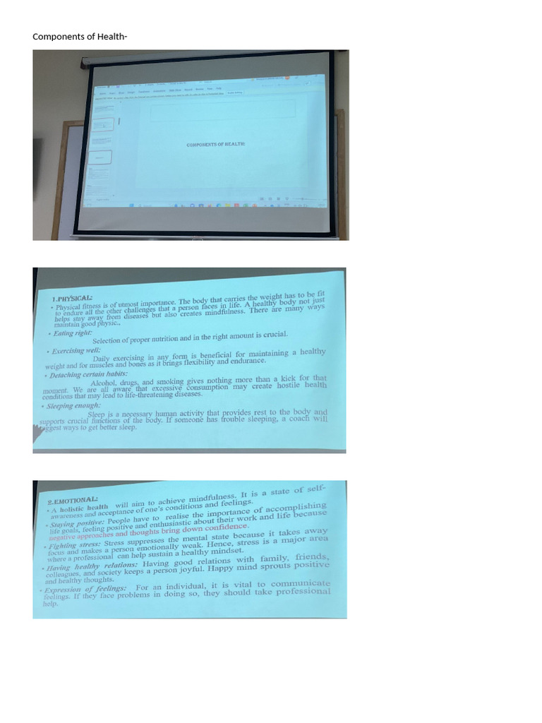 Components of Health | PDF