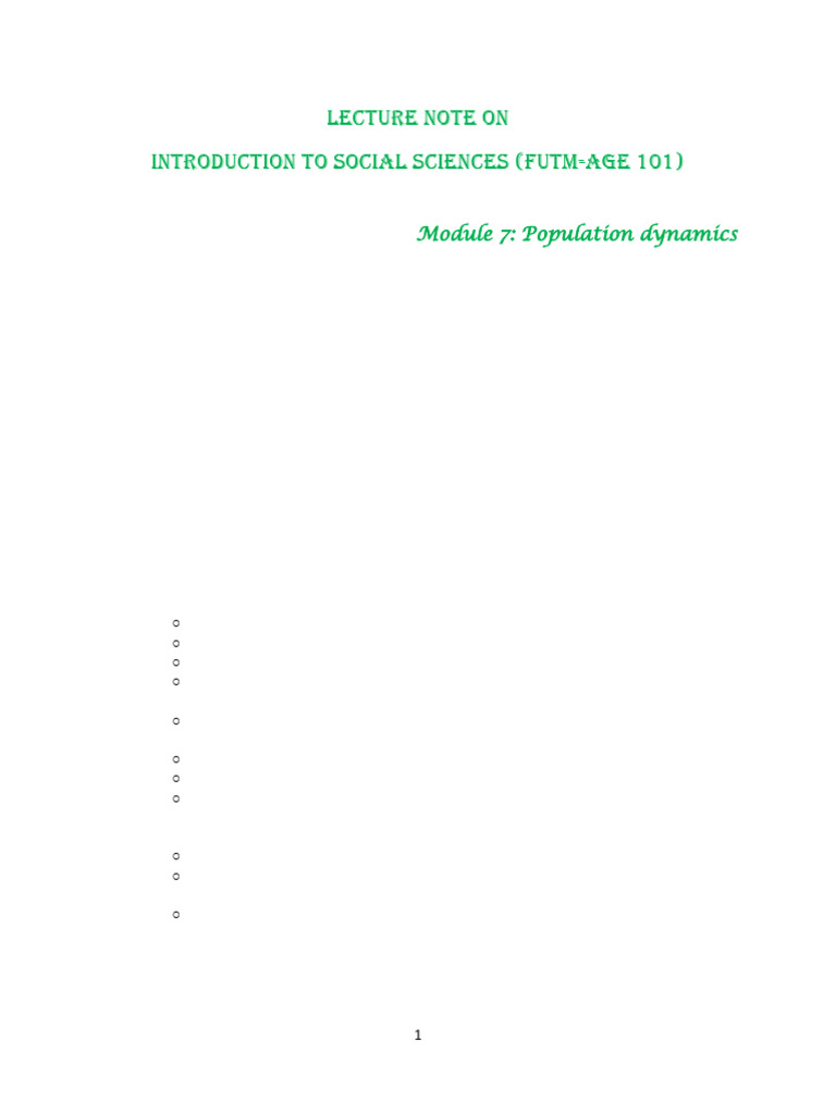 Module 7 Lecture Note Pdf Urbanization Taxes 