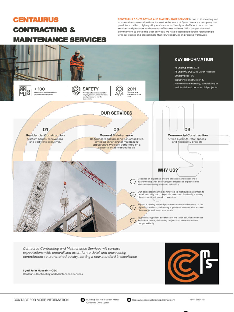 Construction Company Profile | PDF | Business