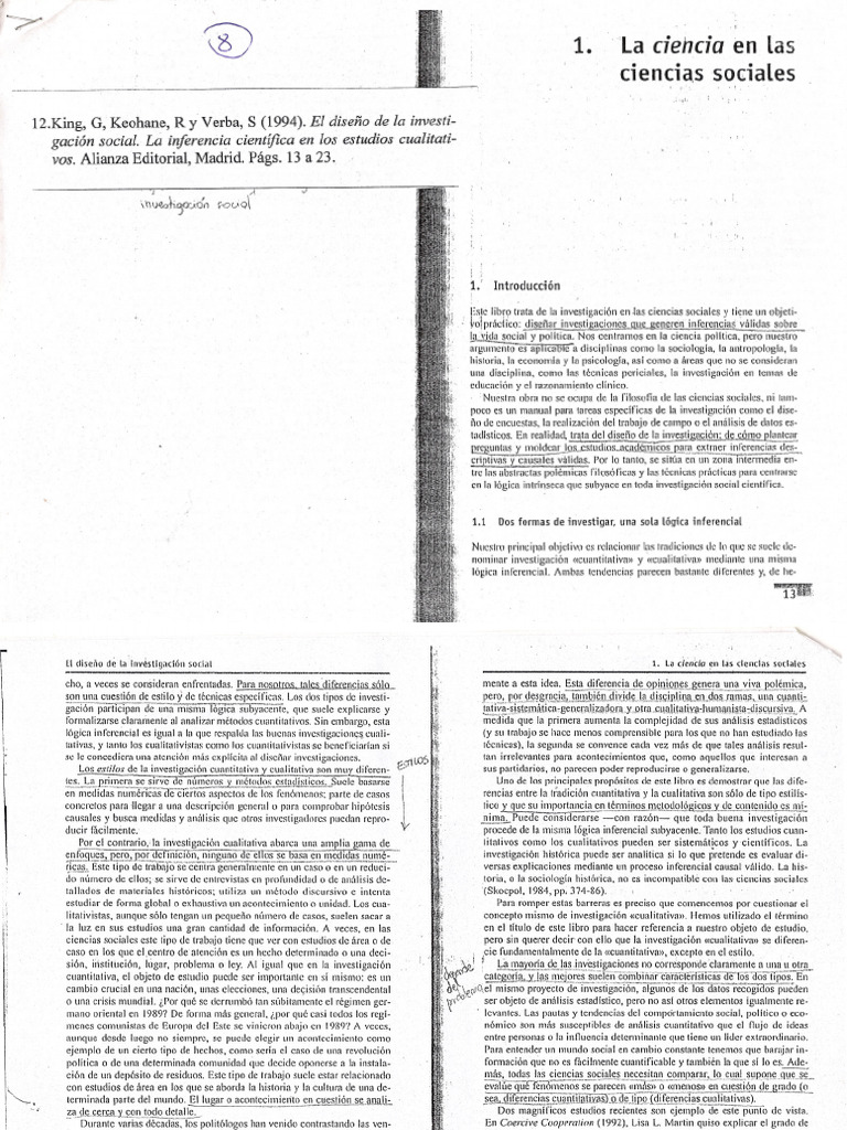 King, Keohane y Verba - Cap. 1 | PDF
